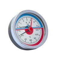 China Oil Temp Pressure 6 Bar Pressure Temperature Gauge 63mm 1/2 NPT Thermomanometer for sale