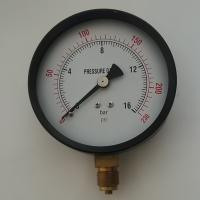 China 4 Inch 100mm General Pressure Gauge 0-230 psi 16 Bar 3/8 NPT Bottom Mount for sale