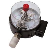 China 4 Inch Electric Contact Pressure Gauge 0-5800 PSI Lower Mount Steel Case Brass Connection for sale