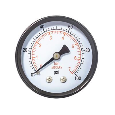 China 2.5 Inch 100 PSI General Pressure Gauge 1/4 NPT Back Mount Brass Connection for sale