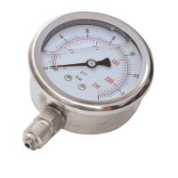 China 2.5 inch Liquid Filled Pressure Gauge 0-230 psi Glycerine Silicone Oil Stainless Steel 1/4 BSP Lower Mount for sale