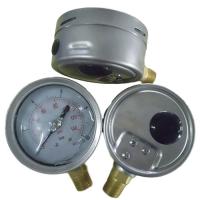China 4 inch Liquid Filled Pressure Gauge 0-140 psi Glycerine 1/2 BSP Lower Mount Bayonet Explosion Proof for sale