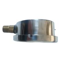 China 4 inch Liquid Filled Pressure Gauge 0-90 psi Stainless Steel Case Brass Internal 1/2 NPT Lower Mount for sale