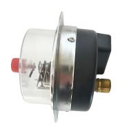 China Electric Contact Pressure Gauge 4 Inch 0-5800 PSI Back Mount Steel Case Brass Connection for sale
