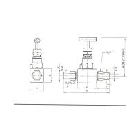 China 3 Way 6000 psi Instrument Manifold Valve 1/2 Female NPT Stainless Steel for sale