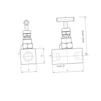 China 6000 psi 3 Valve 200°C 1/4 BSPT Needle Valve Manifold for Differential Pressure Transmitter for sale