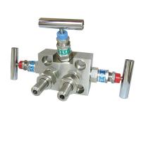 China Stainless Steel Three Valve Instrument Manifold Valve 6000 psi 1/2 NPT for sale