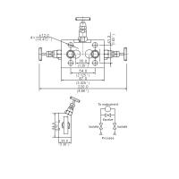 China Stainless Steel Three Valve Instrument Manifold Valve 6000 psi 1/2 NPT for sale