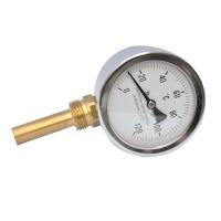 China Industrial Bimetal Thermometer 0-120C 4 Inch Dial 100mm Stem 1/2 NPT Bottom Mount for sale
