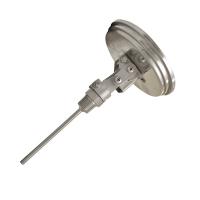 China Industrial Bimetal Thermometer 4 Inch Dial 8 Inch Stem 600℃ 1/2 NPT Free Angle for sale