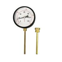 China Bimetal Dial 100C 2'' 50MM Bimetallic Coil Thermometer 1/2 BSPT Thread for sale