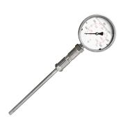 China Stainless Steel 100mm 4 Inch Glycerine Filled Bimetal Thermometer 50-650C 1/2 NPT for sale