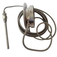 China 4 Inch Dual Scale Capillary Temperature Gauge -40 to 600C Stainless Steel Case 3m Capillary for sale