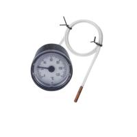 China 180C 63MM 2.5in Capillary Temperature Gauge ABS Ring 1m Back Mount Gauge for sale