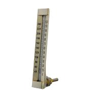 China Industrial Glass Thermometer 90 Degree Angle 0-120°C 3/4 BSP Red Liquid Filled for sale