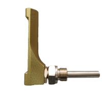 China Industrial Glass Thermometer 90 Degree Angle 0-120°C 3/4 BSP Red Liquid Filled for sale