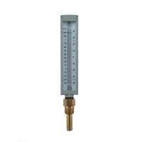 China Industrial Glass Thermometer -40 to 40C 100mm Probe 1/2 NPT Brass Stem for sale