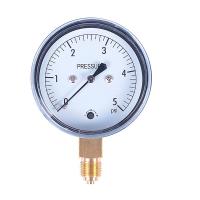 China 2.5 Inch Capsule Low Pressure Gauge 0-5 psi 1/4 BSP Lower Mount Brass Internal for sale