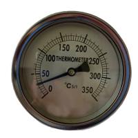 China Industrial Bimetal Thermometer 4 Inch Dial 0-350C 1/2 NPT Back Mount 100mm Stem for sale