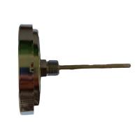 China Industrial Bimetal Thermometer 4 Inch Dial 0-350C 1/2 NPT Back Mount 100mm Stem for sale