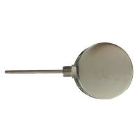 China Spiral Bimetallic Thermometer 100mm Dial 4 Inch Stem 1/2 NPT 0-120C Stainless Steel for sale