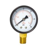 China 3 Inch 75mm General Pressure Gauge 0-30 Psi 1/8 NPT Brass Connection Steel Case for sale