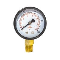 China Stainless Steel 2 Inch 100 Psi General Pressure Gauge 1/8 NPT Lower Mount for sale
