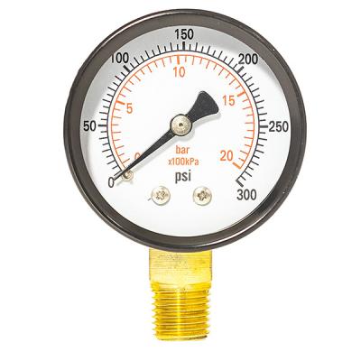 China 3 Inch 300 Psi Gas Pressure Gauge Aluminum Pointer 1/8 NPT Connection for sale