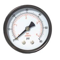 China 2 inch 60 psi General Pressure Gauge Back Mount 1/4 BSP Brass Connection for sale