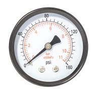 China 2 Inch 160 Psi Bourdon Tube Pressure Gauge 1/4 NPT Back Mount Steel Case for sale
