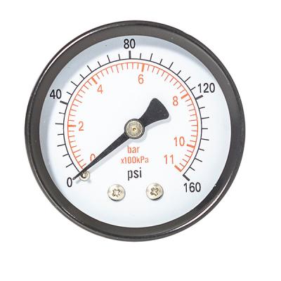 China 2 Inch 160 Psi Bourdon Tube Pressure Gauge 1/4 NPT Back Mount Steel Case for sale