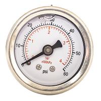 China 304 Stainless Steel 2 Inch Liquid Filled Pressure Gauge 60 Psi 2.5 Accuracy 1/4 NPT Manometer for sale