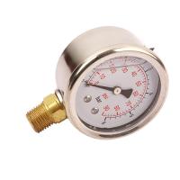 China 2.5 Inch 90 PSI Vacuum Pressure Gauge Oil Filled 1/4 BSP Brass Connection for sale