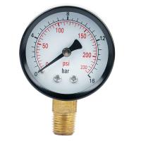 China 3 Inch 75mm Oxygen Pressure Gauge 0-16 Bar 1/4 NPT Manometer Vacuum Gauge for sale