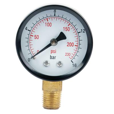 China 3 Inch 75mm Oxygen Pressure Gauge 0-16 Bar 1/4 NPT Manometer Vacuum Gauge for sale