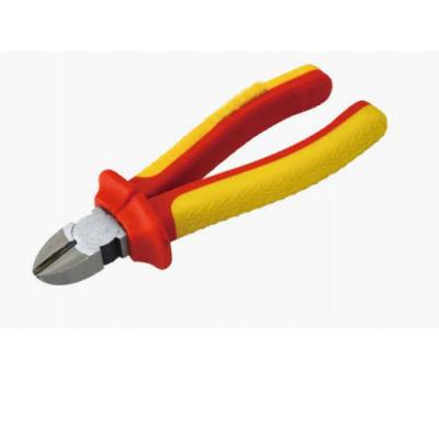 China Insulated 6 Inch 160mm Cable Cutters 1500V DC Chrome Vanadium Steel Diagonal Pliers for sale