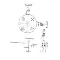 China Stainless Steel Two Way Instrument Manifold Valve 6000 psi 200℃ 1/4 BSPT for sale