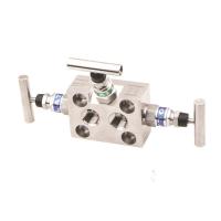 China Stainless Steel Three Way Manifold Valve 6000 psi 200C 1/2 Female NPT Needle Valve for sale
