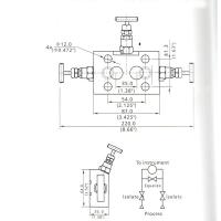 China Stainless Steel Three Way Manifold Valve 6000 psi 200C 1/2 Female NPT Needle Valve for sale