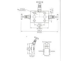 China 3000 Psi 150C 3 Way Instrument Manifold Valve for Pressure Transmitter Stainless Steel for sale