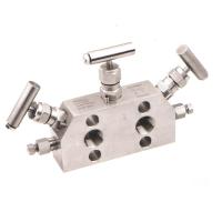 China Stainless Steel Three Valve Manifold 1/2 NPT 6000 PSI 200C Pressure Transmitter for sale