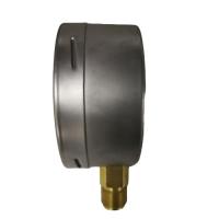 China 4 inch 100mm 0-40 mbar Lower Mount Low Pressure Gauge with Valve 1/2 BSP Stainless Steel Case for sale