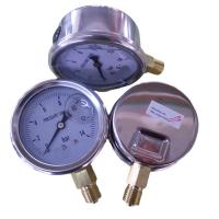 China 2.5 Inch 14 Bar Liquid Filled Pressure Gauge 1/4 NPT Stainless Steel Case for sale