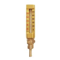 China V Line 160mm Industrial Glass Thermometer 0-100°C 3/4 BSPT for sale