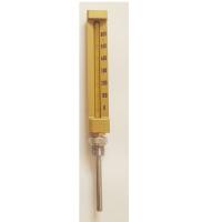 China Industrial Glass Thermometer 0-600°C 150mm Stem 1/4 NPT Liquid Filled for sale