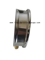 China 4 Inch 100mm Fillable Liquid Filled Pressure Gauge 1/2 BSP Lower Mount 0-16 kg Stainless Steel Case for sale