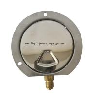 China 4 Inch 100mm Fillable Liquid Filled Pressure Gauge 1/2 BSP Lower Mount 0-16 kg Stainless Steel Case for sale