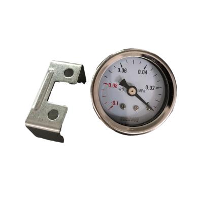 China 2 Inch 50mm Medical Pressure Gauge -0.1-0 Mpa Back Mount with U Shelf for sale