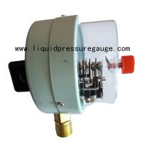 China Magnetic 4 Inch 350 psi Electric Contact Pressure Gauge 1/2 NPT Brass Internals for sale