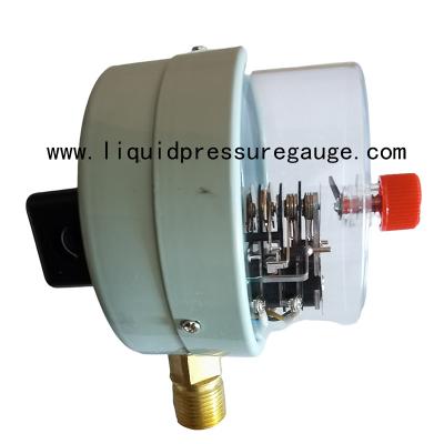 China Magnetic 4 Inch 350 psi Electric Contact Pressure Gauge 1/2 NPT Brass Internals for sale